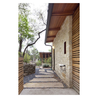 side approach to front entry - Contemporary - Exterior - Austin - by ...