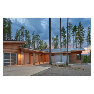 Southeast corner of the home with timber frame colonnade ...