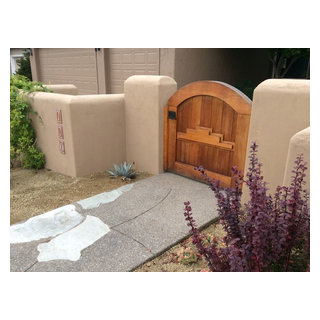 Spanish Style Entry Gate with Coastal Bronze Contemporary Gate Latch ...