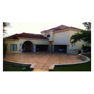 Stamped Concrete Driveway - Overlay - Traditional - Exterior - St Louis - by Decorative Concrete ...