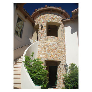 Stone Turret Terracotta Home - Mediterranean - Exterior - Las Vegas ...