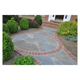Stone Walkway With Brick Border - House Exterior - DC Metro - by Art ...