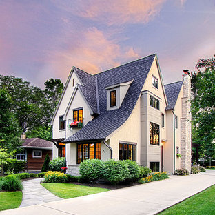 75 Beautiful Traditional Exterior with a Clipped Gable Roof Pictures ...