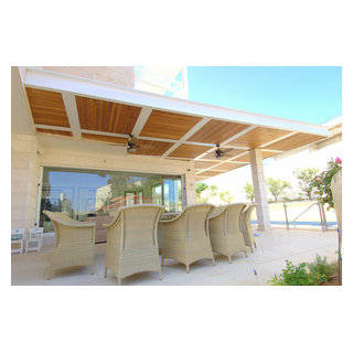 Teak pergola - Contemporary - House Exterior - Vancouver - by MC ...