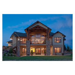 Texas-Style Ranch Home Back Exterior - Rustic - Exterior - New York ...