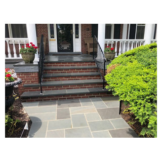 Thermal Blue Flagstone with Brick Step Risers in Columbia Heights ...