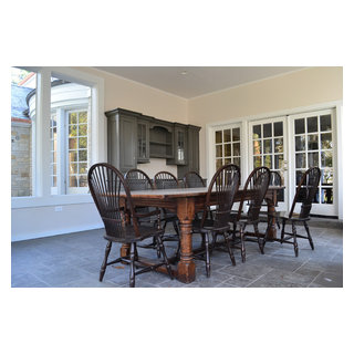 Three - season-room & Front entry porch - Traditional - Exterior ...