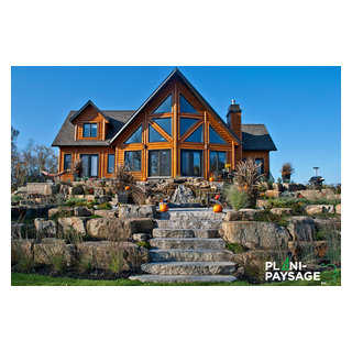 Timber Block (loghouse) sur le lac - Rustic - House Exterior - Montreal ...