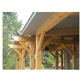Timber Frame Back Porch - Mississauga - Craftsman - Exterior - Toronto ...
