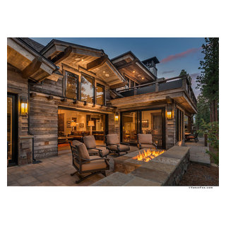 Timber Frame home lighting - Rustic - Exterior - Seattle - by Steel ...