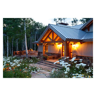 Timber Frame in the Mountains - Traditional - House Exterior - Denver ...