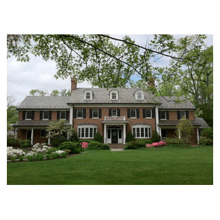 Traditional Red-Brick Colonial - Traditional - Exterior - New York - by ...