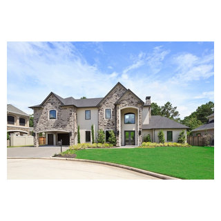 Transitional Custom Home - Transitional - Exterior - Houston - by ...