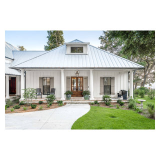 Transitional Farmhouse with Modern Details - Traditional - Exterior ...