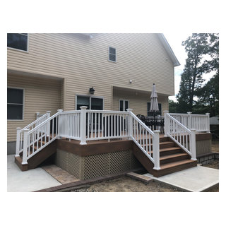 Trex Deck with with lattice on perimeter - Modern - Exterior - New York ...