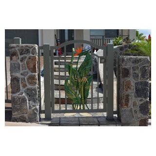Tropical Entry Gates - Tropical - Exterior - Hawaii - by Fusion Art 808 ...