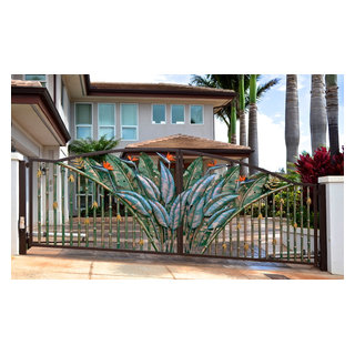 Tropical Entry Gates - Tropical - Exterior - Hawaii - by Fusion Art 808 ...