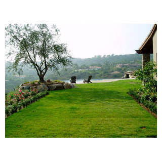 tuscan, stone, flagstone motorcourt - Mediterranean - Exterior - San ...