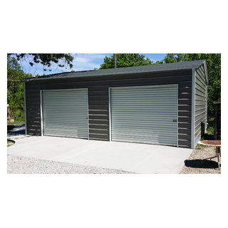 Two Car Metal Garage - Garage - Charlotte - by Elephant Barns | Houzz