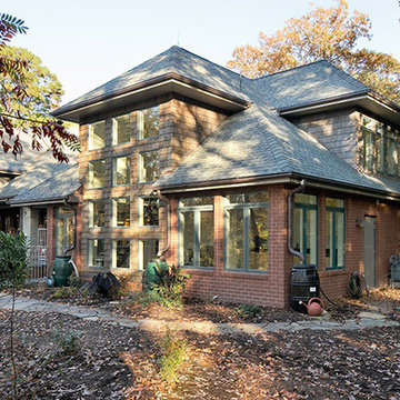 Red Brick And Cedar Shake - Photos & Ideas | Houzz