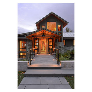 Vermont Mountain House Entry - Rustic - Exterior - Burlington - by ...