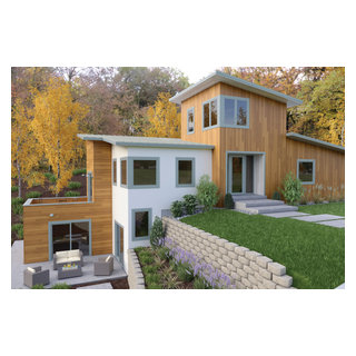 Vesta Plank Siding: Gilded Grain Woodgrain, White Solid - Modern ...
