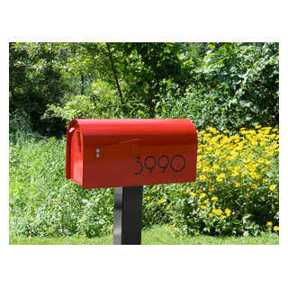 vinyl mailbox numbers and curb stencil - Modern - Exterior - Phoenix ...