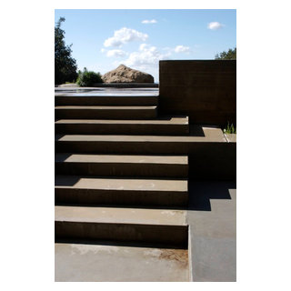 Washed and Exposed Concrete - Architectural Steps - Modern - Exterior ...