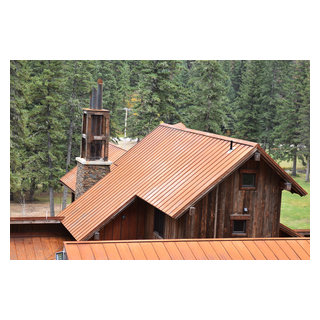 Weathering Steel Standing Seam Roof & Siding - Rustic - Exterior ...