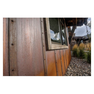 Weathering Steel Standing Seam Roof & Siding - Rustic - Exterior ...