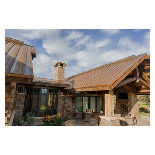 Weathering Steel Standing Seam Roof & Siding - Rustic - Exterior ...