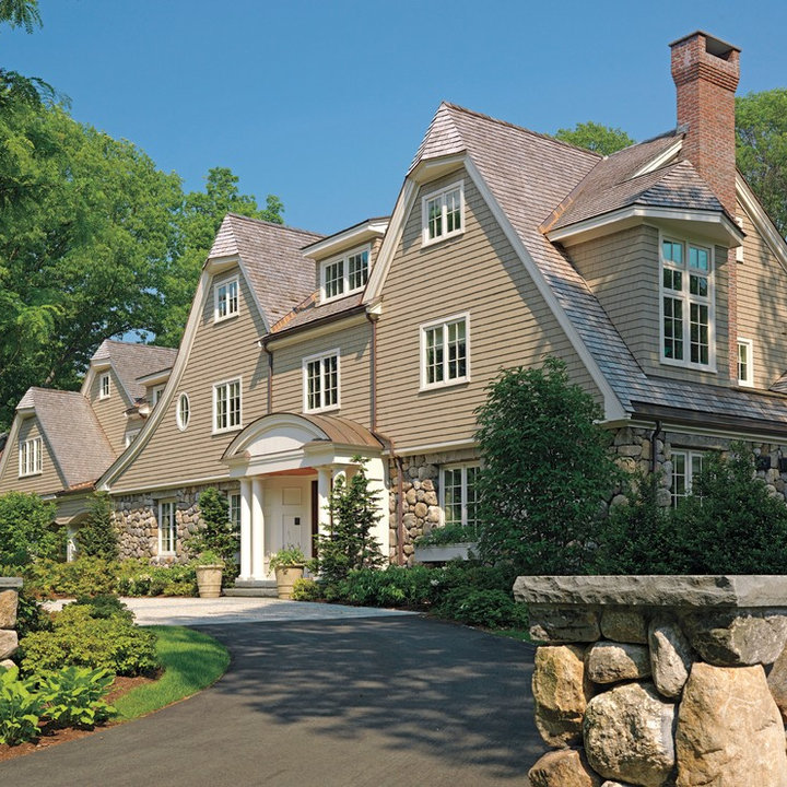 75 Exterior Home with a Clipped Gable Roof Ideas You'll Love - January ...