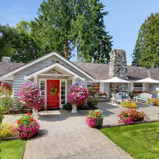 75 Beautiful Blue One-Story Exterior Home Pictures & Ideas - August ...