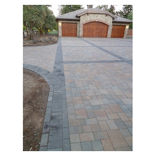 Wine Country Basalite Artisan Slate Paver Driveway - Montagne - Façade ...
