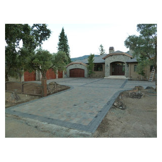 Wine Country Basalite Artisan Slate Paver Driveway - Rustic - Exterior ...