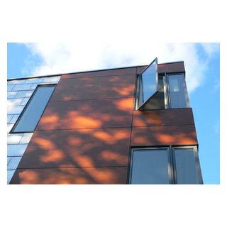 wood composite panel rainscreen siding - Modern - Exterior - New York ...