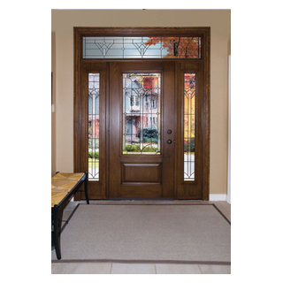 Woodgrain Fiberglass No-Rot Door - Farmhouse - Exterior - Charlotte ...