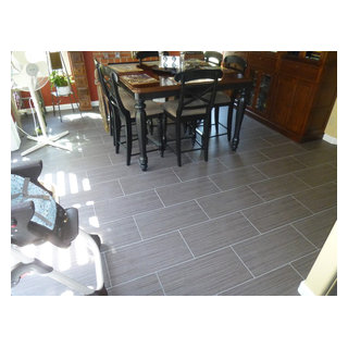 12" x 24" Porcelain Tile Flooring (Running Bond Pattern) - Modern ...
