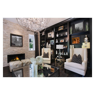 27 Diamonds Interior Design - Contemporary - Family Room - Orange ...