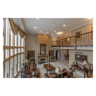 8,000 square foot home 2 story greatroom with catwalk - Modern ...