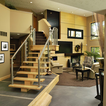 Step Down Family Room - Photos & Ideas | Houzz