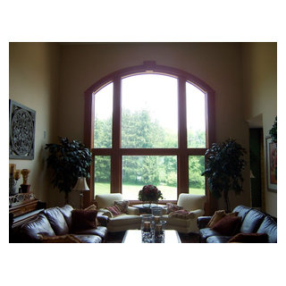 Architectural and Half Round Windows - Contemporary - Family Room ...