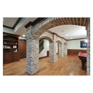 Basement with Brick Arches - Traditional - Family Room - Atlanta - by ...