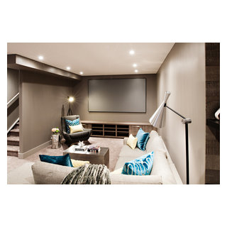Beautiful Basement Redo - Contemporary - Family Room - Calgary - by ...