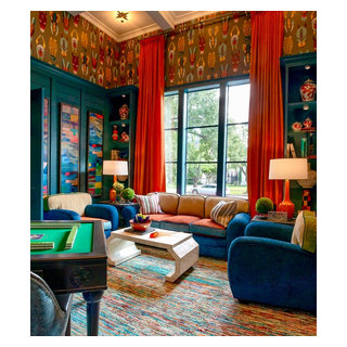 Bellaire 2- Mahjong Room - Transitional - Family Room - Houston - by ...