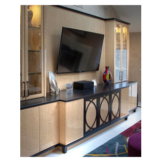 Birdseye Maple Entertainment Center - Contemporary - Family Room ...