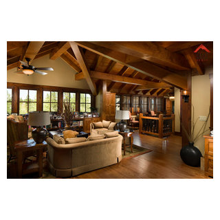 Blue Quill - Timber Frame - Rustic - Family Room - Other - by Rocky ...