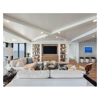 Bold Beach Modern - Beach Style - Family Room - Miami - by W Design ...