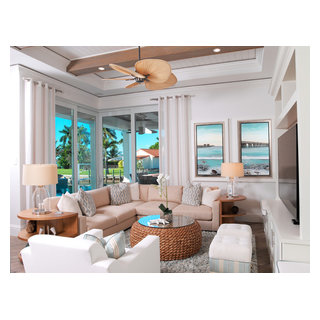 British Bermuda - Beach Style - Family Room - Miami - by Design West ...
