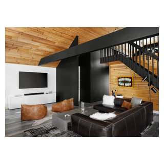 "Camp" Cabin Project - Rustic - Family Room - Chicago - by Devon Grace ...